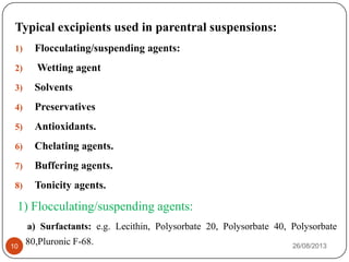 Parentral emulsion and suspension sunil kokate | PPTX