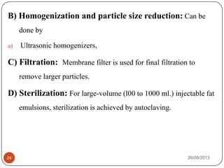 Parentral emulsion and suspension sunil kokate | PPTX