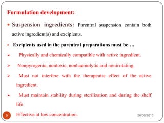 Parentral emulsion and suspension sunil kokate | PPTX