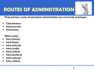 Parentral route and formulation | PPT