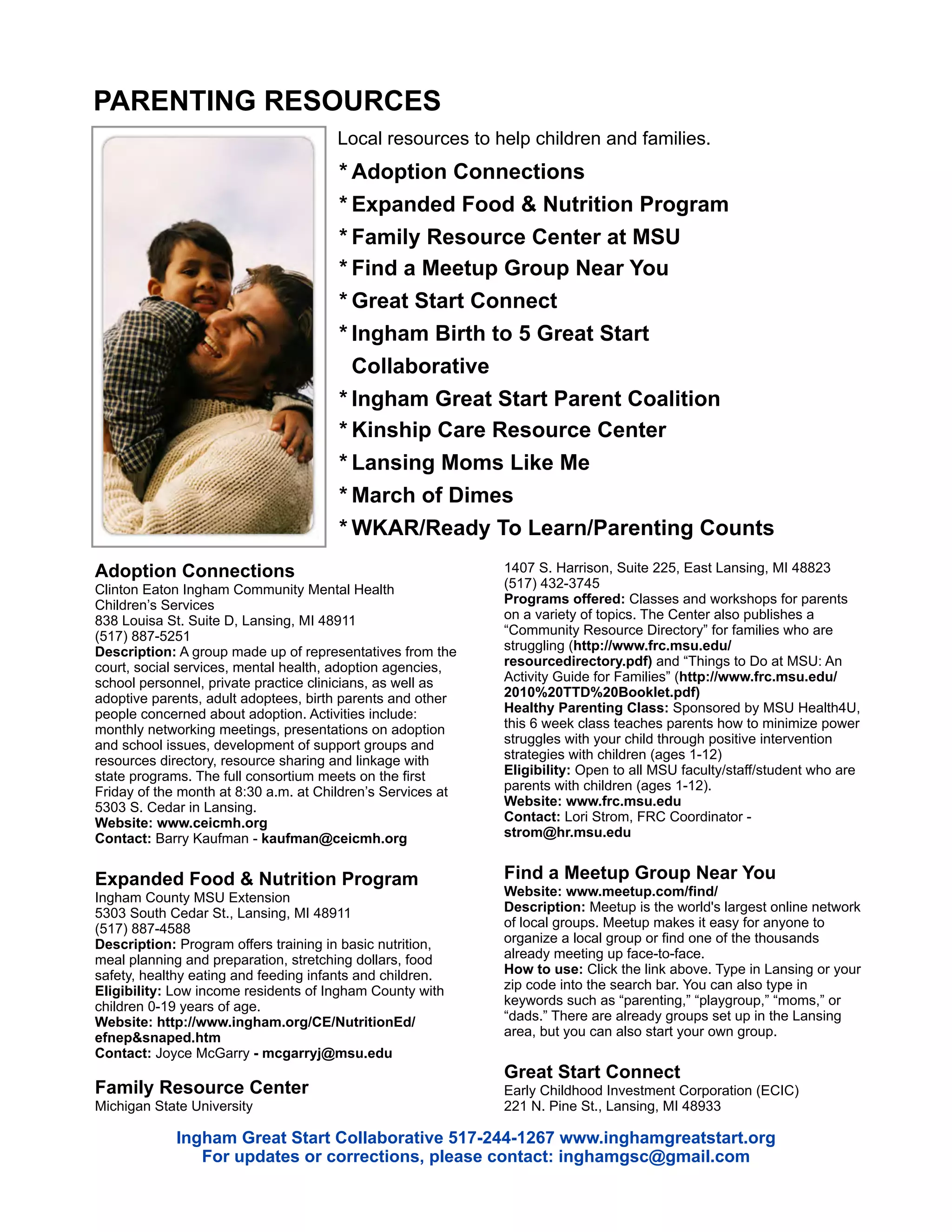 Ingham County Parent Resource Guide | PDF