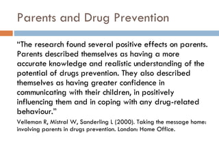 Parents And School Based Drug Education | PPT