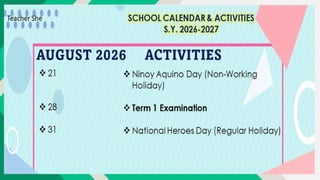 Comprehensive Parents Orientation for School Year 2026-2027: Rules ...