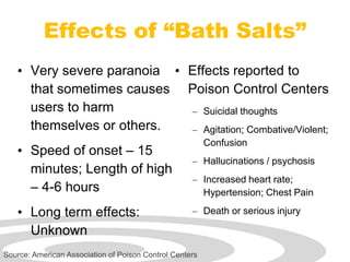 Parents360 Synthetic Drugs (Bath Salts & K2 / Spice) | PPTX