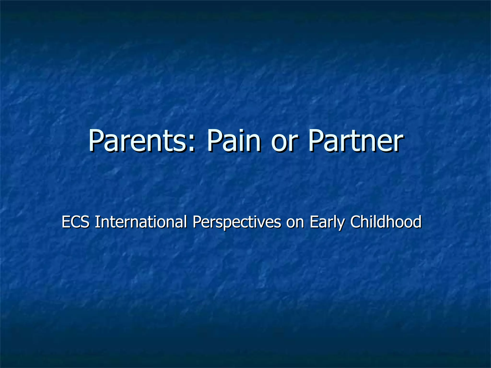 Parents and partnership | PPT