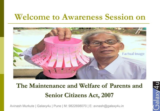 Parents and Senior Citizens Act 2007 | PPTX