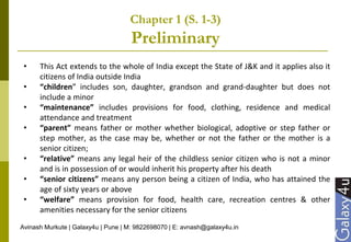 Parents and Senior Citizens Act 2007 | PPTX