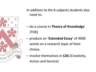 Parents IBDP Options | PPT