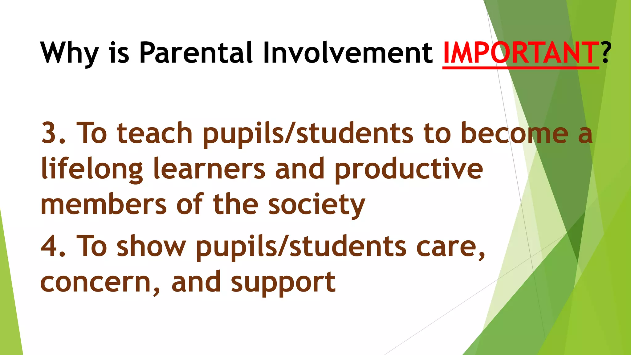 Parents involvement in school | PPTX