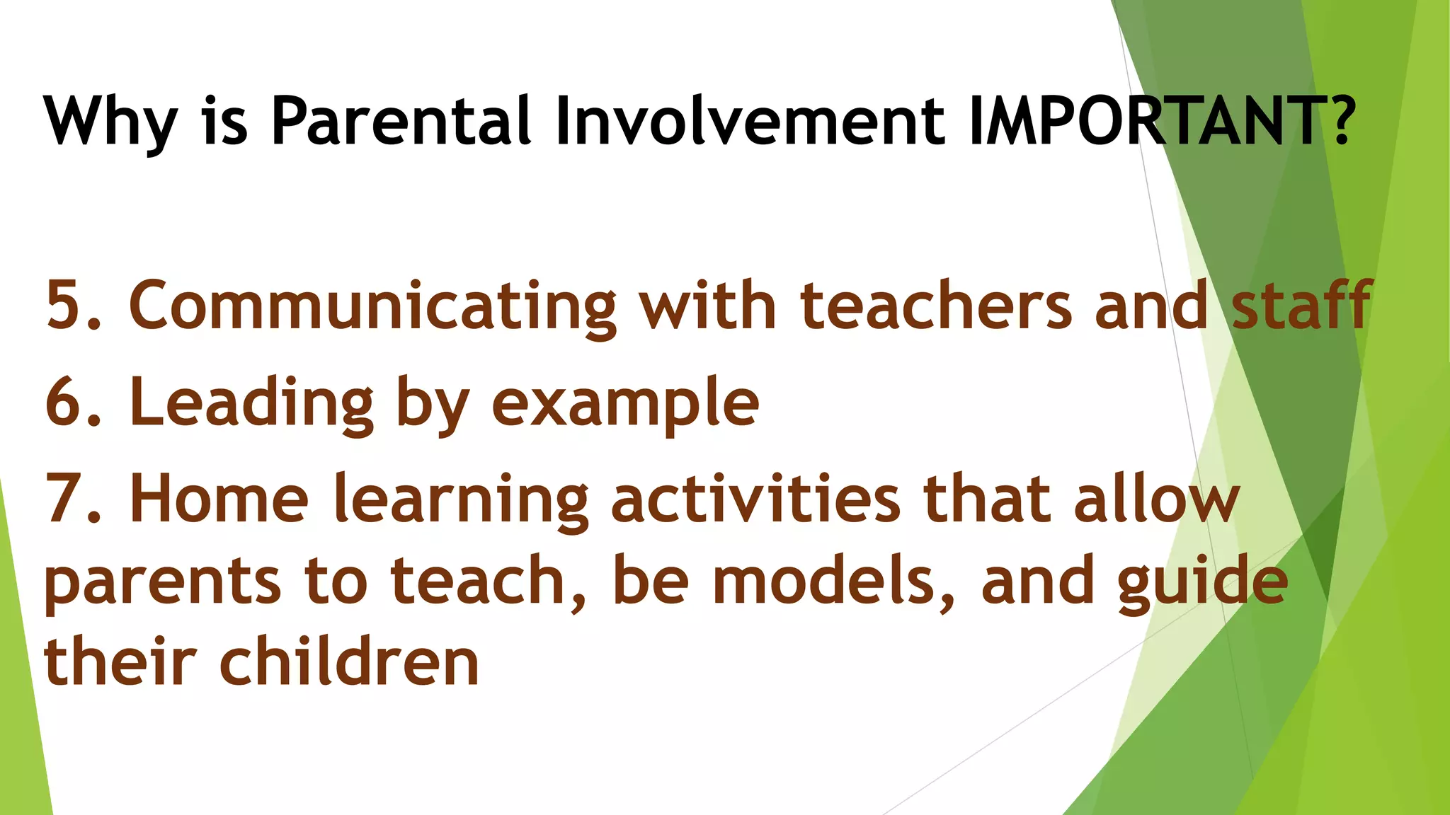 Parents involvement in school | PPTX