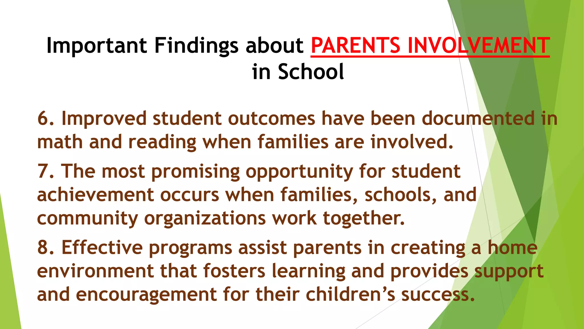 Parents involvement in school | PPTX