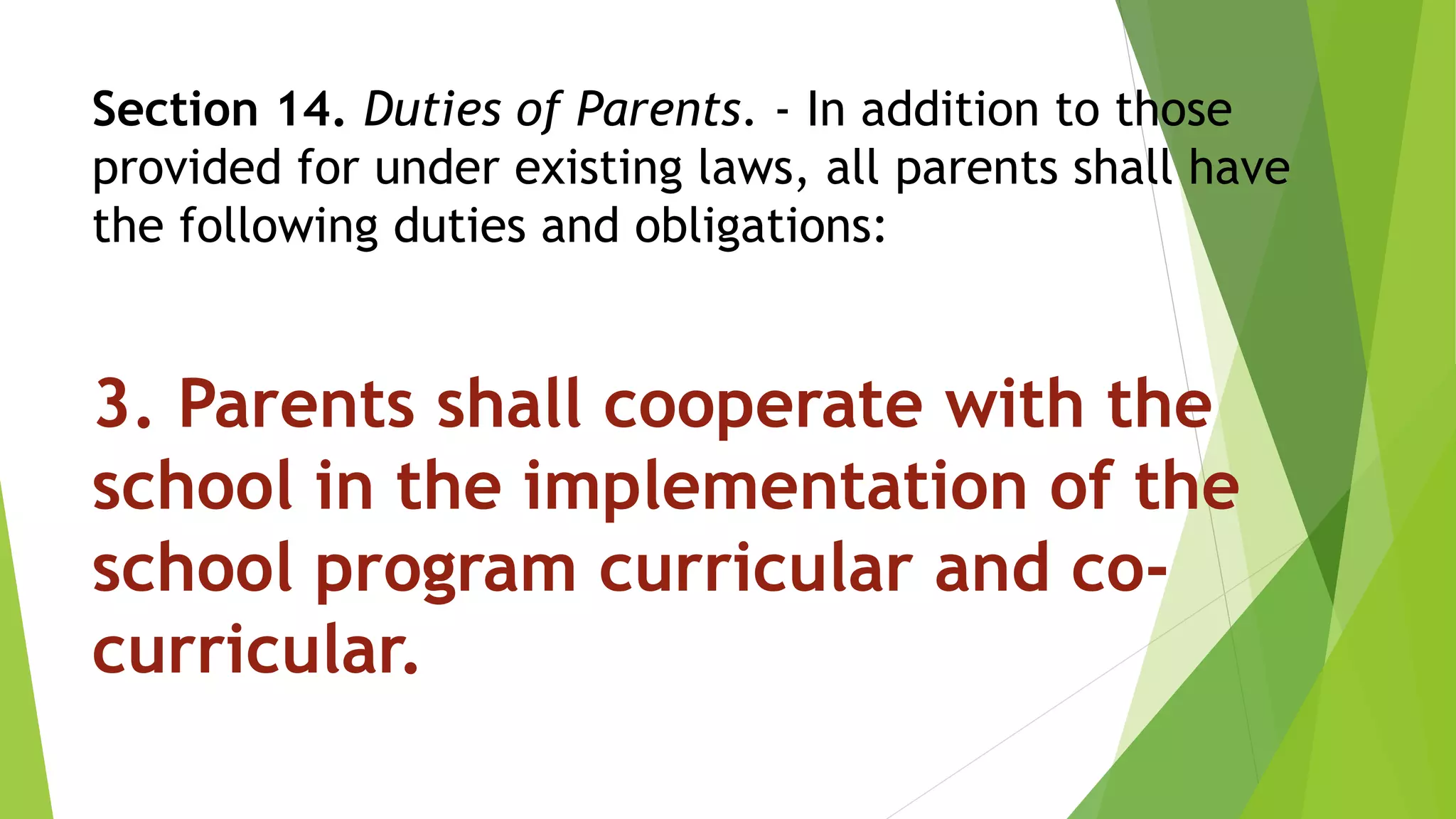 Parents involvement in school | PPTX