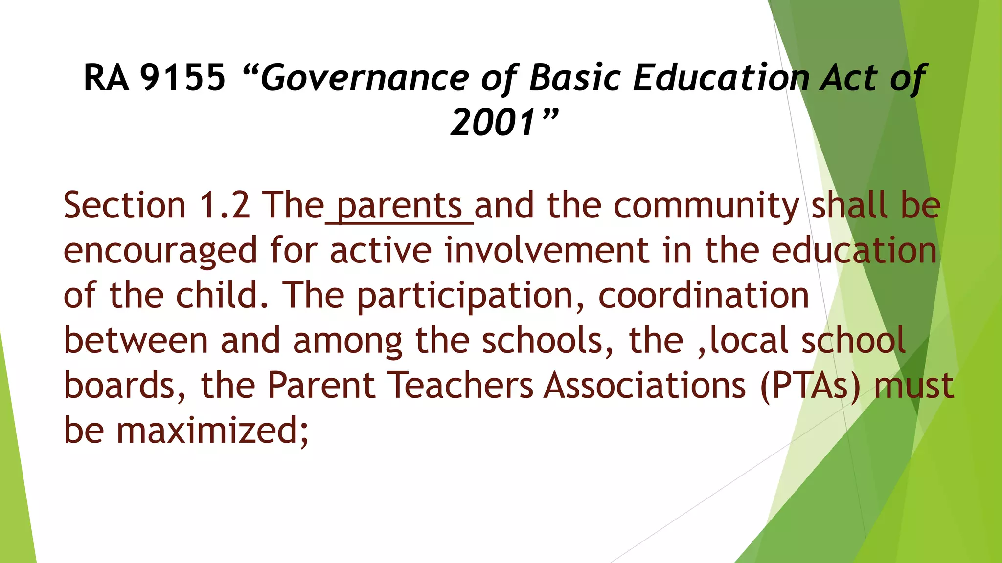 Parents involvement in school | PPTX