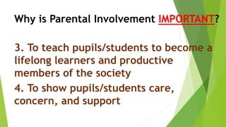 Parents involvement in school | PPTX