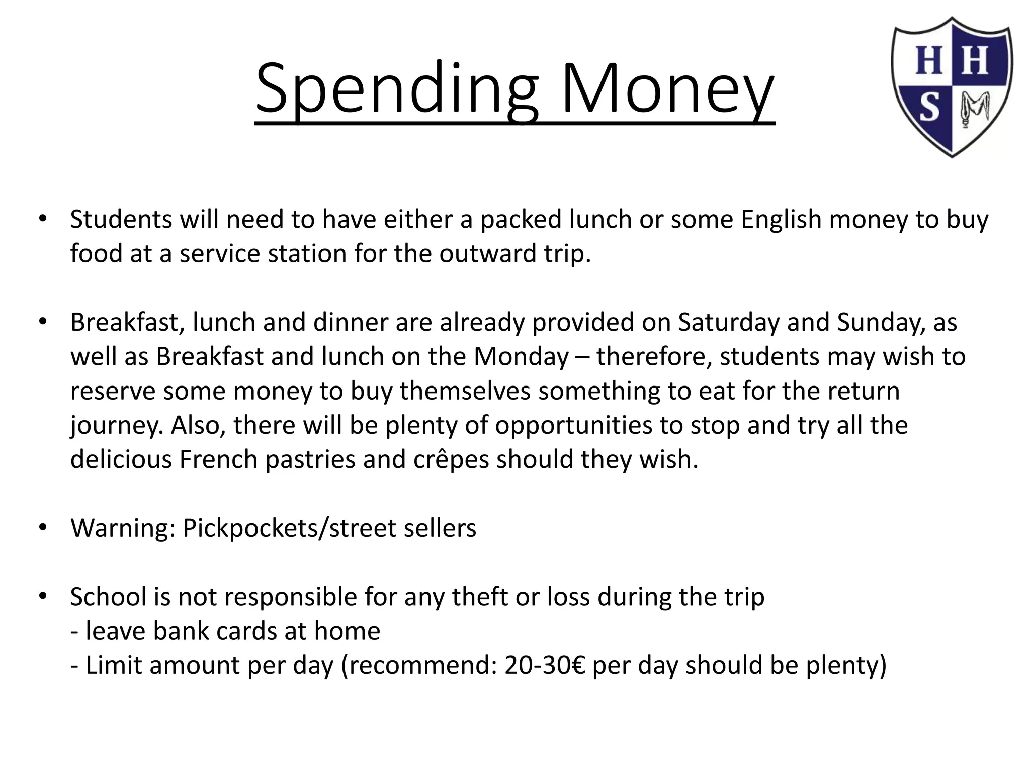 MFL Paris Trip 2020 | PPTX