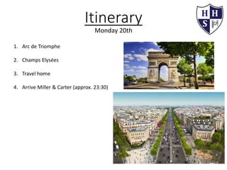 MFL Paris Trip 2020 | PPTX
