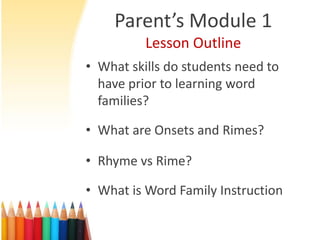 Parent's module 1 lesson | PDF