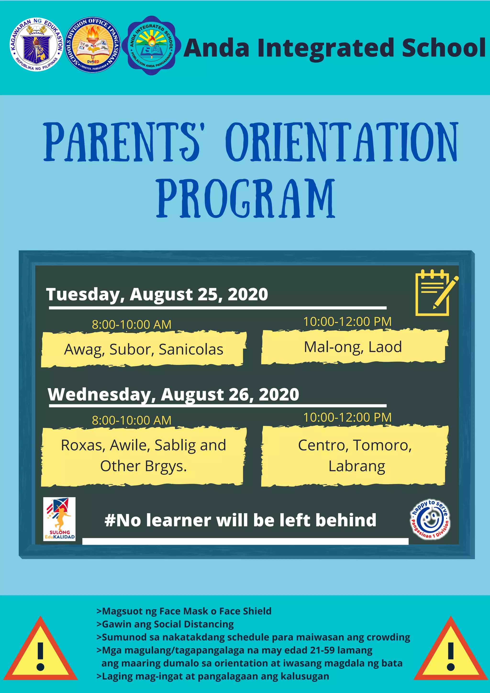 Parents' Orientation Infographic | PDF
