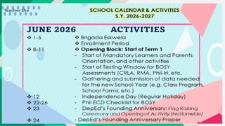 Comprehensive Parents Orientation for School Year 2026-2027: Rules ...