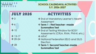 Comprehensive Parents Orientation for School Year 2026-2027: Rules ...