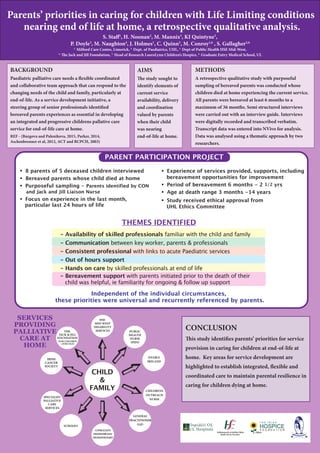 'Parents’ Priorities in Caring for Children with Life Limiting ...