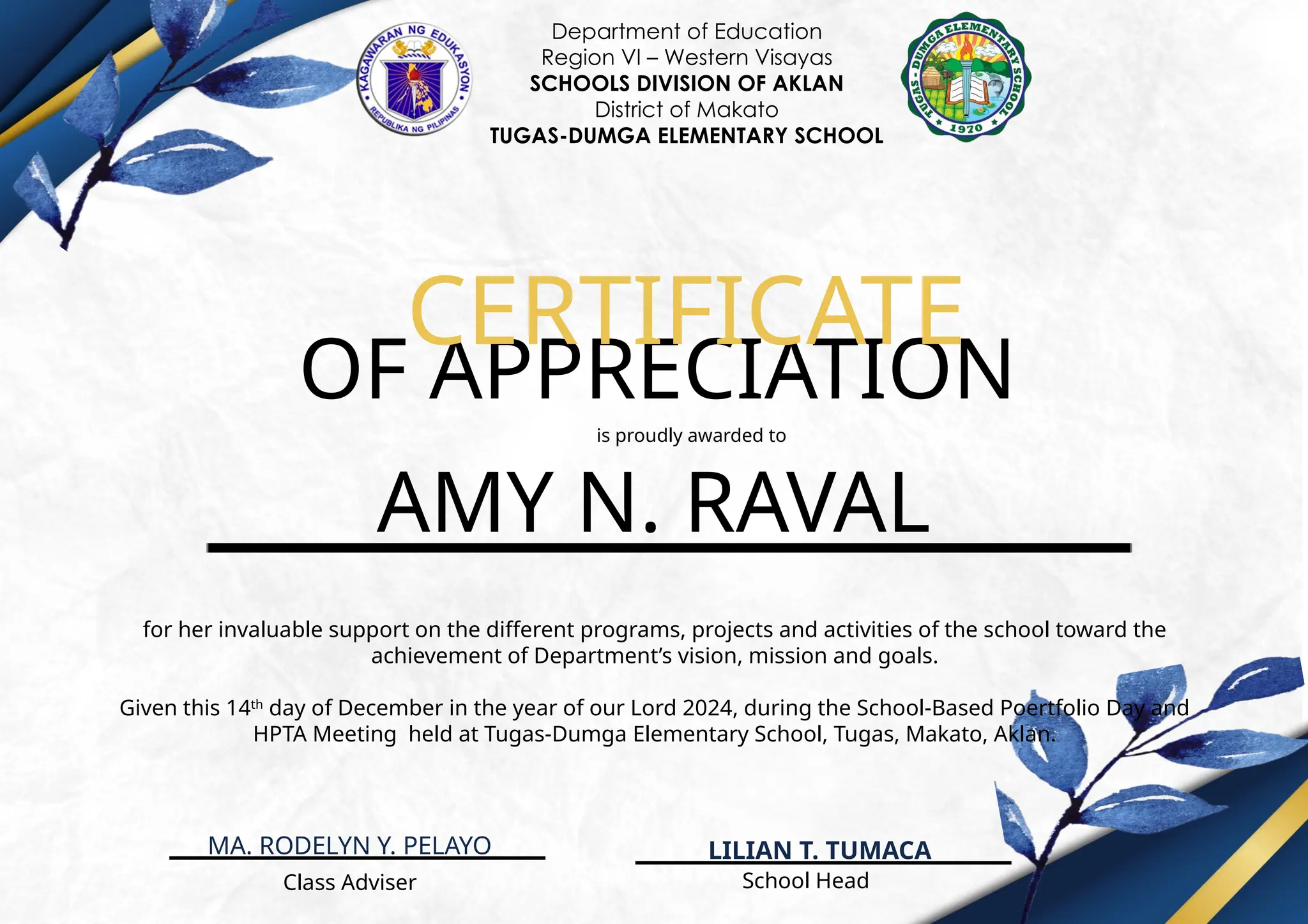 CERTIFICATE FOR parents recognition.pptx