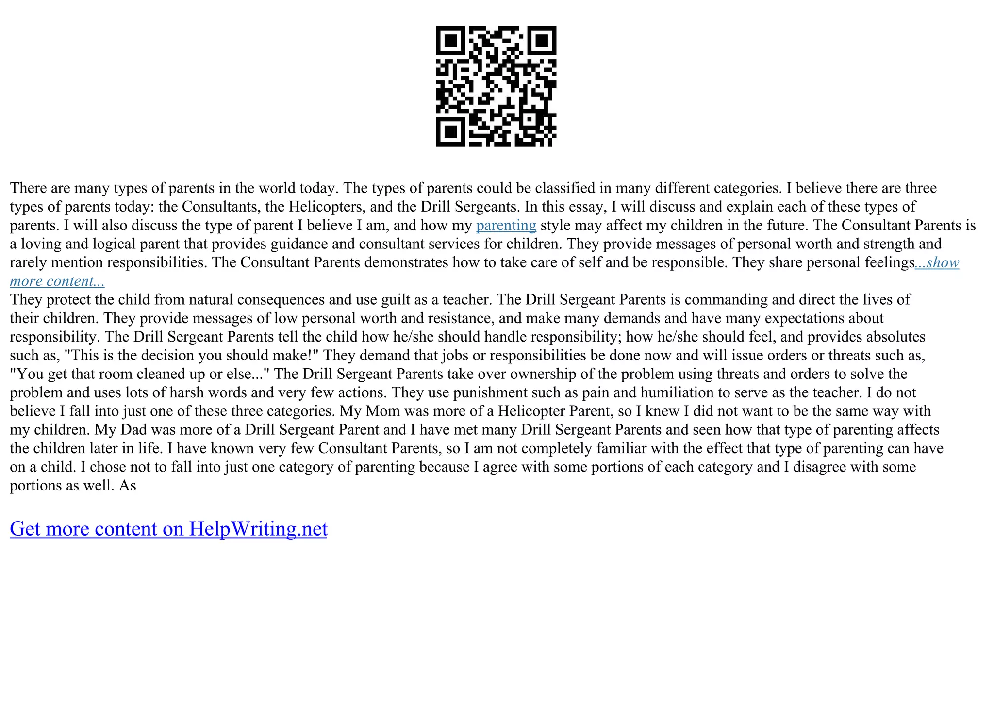 Parents Responsibility | PDF