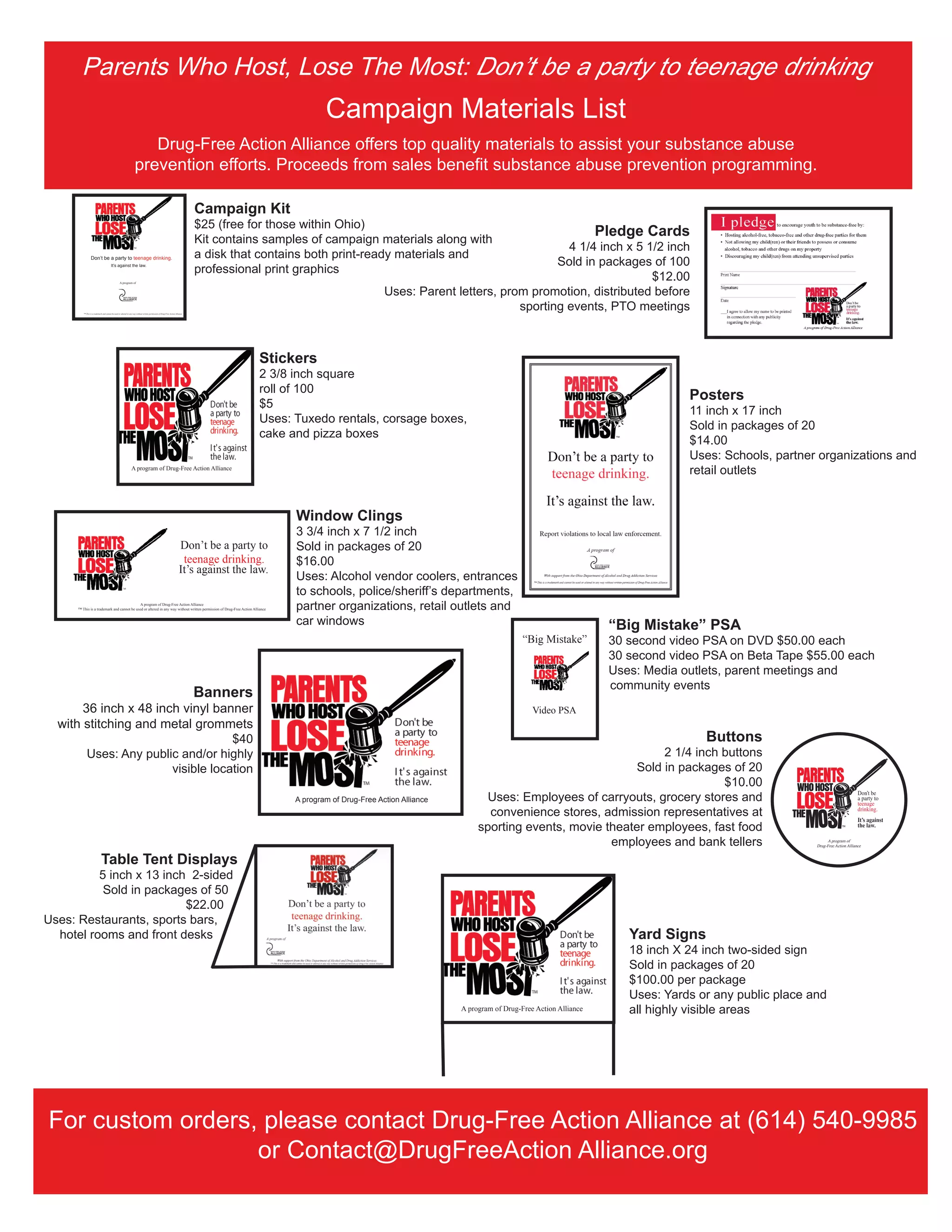 Parents who host lose the most campaign material | PDF