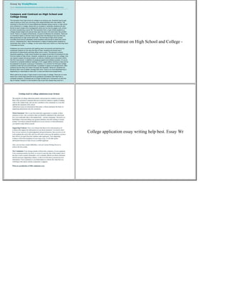 Parents Writing College Essays | PDF