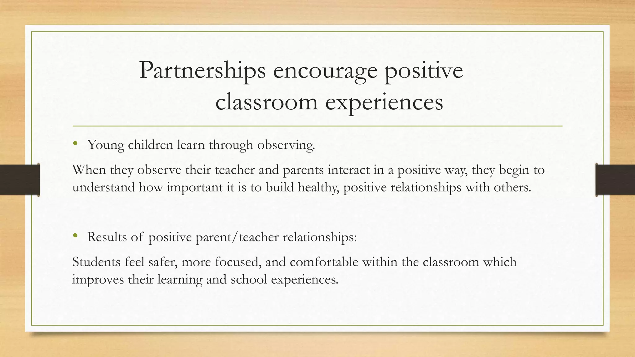 Parent Teacher Partnerships | PPTX