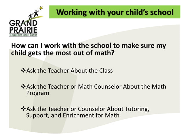 Parents Helping Students Understand Mathematics | PPT