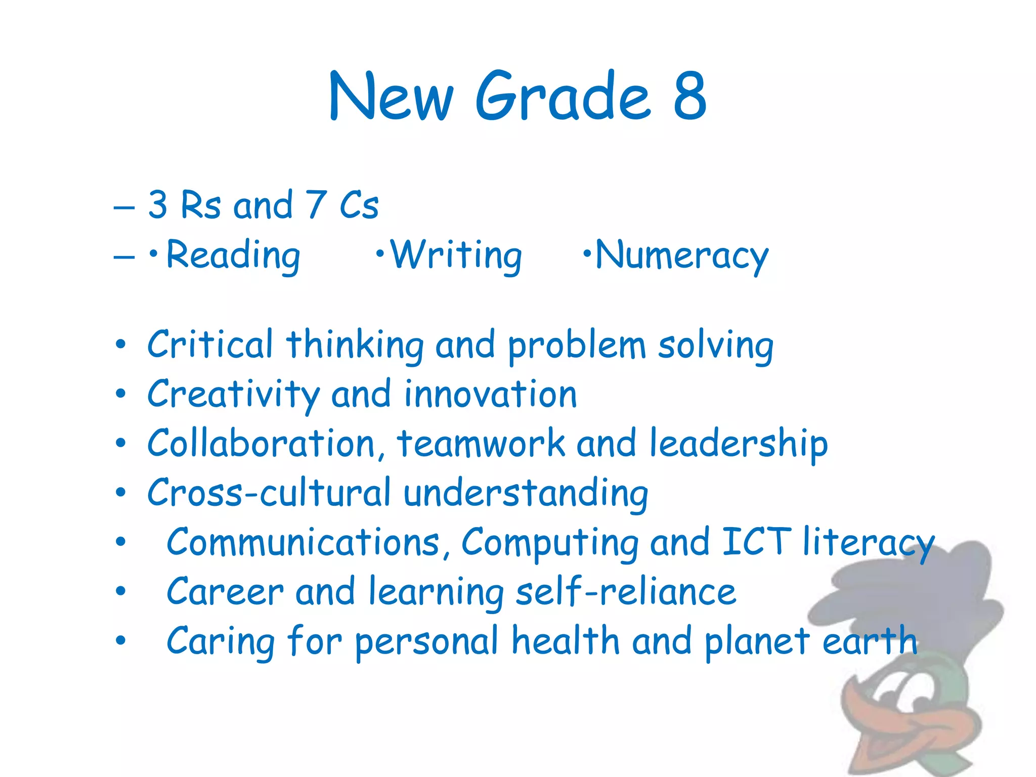 Parent welcome grade 8 | PPT
