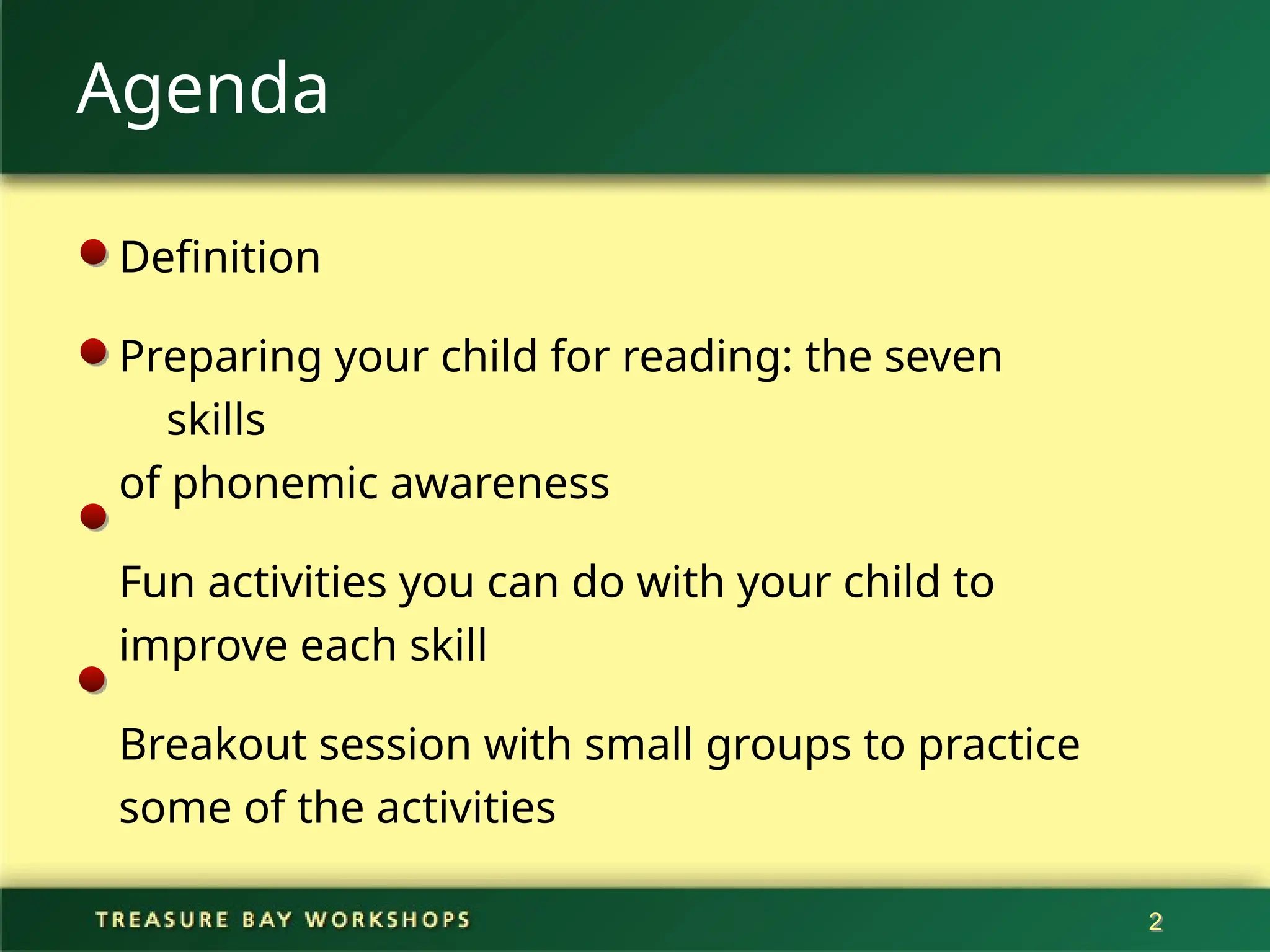 Parent Workshop on Phonemic Awareness.ppt