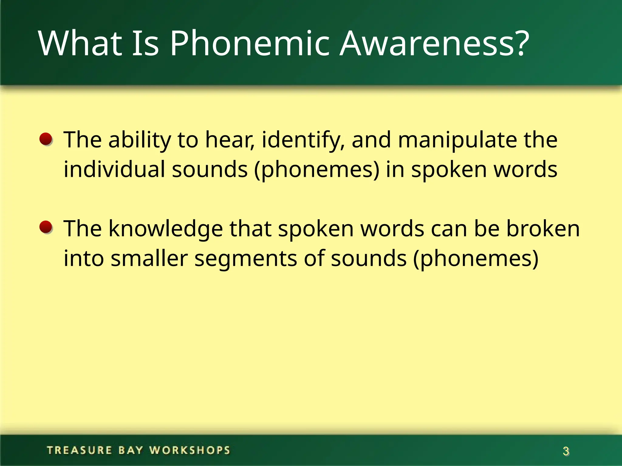 Parent Workshop on Phonemic Awareness.ppt