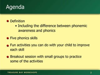 Parent workshop for phonics and the new technique .ppt