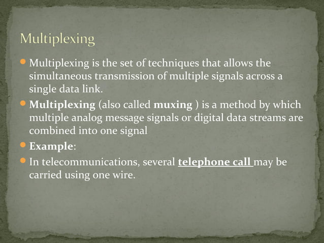 Multiplexing | PPT