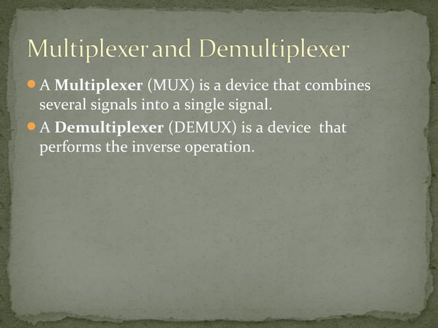 Multiplexing | PPT