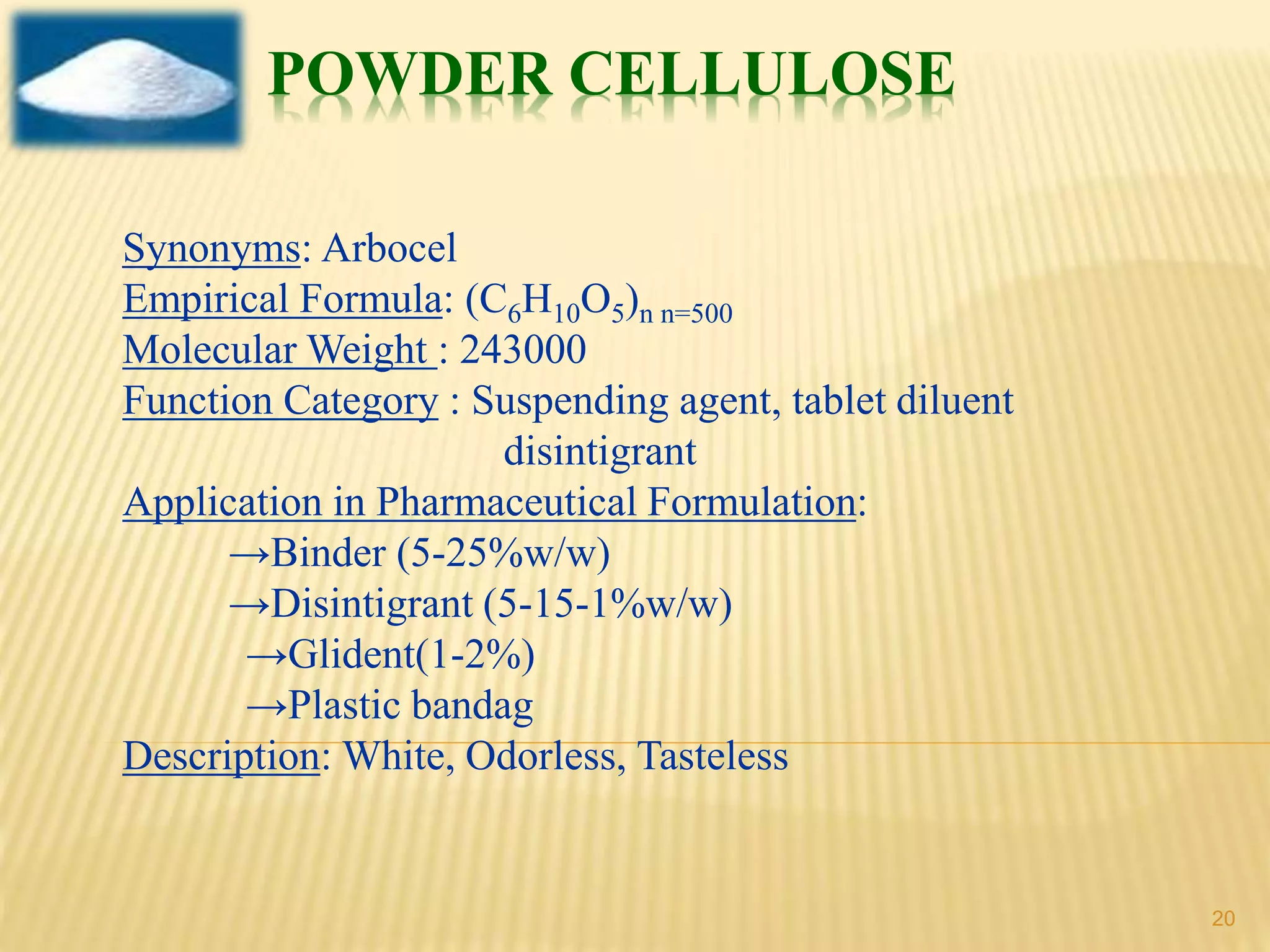 Cellulose Derivatives | PPTX