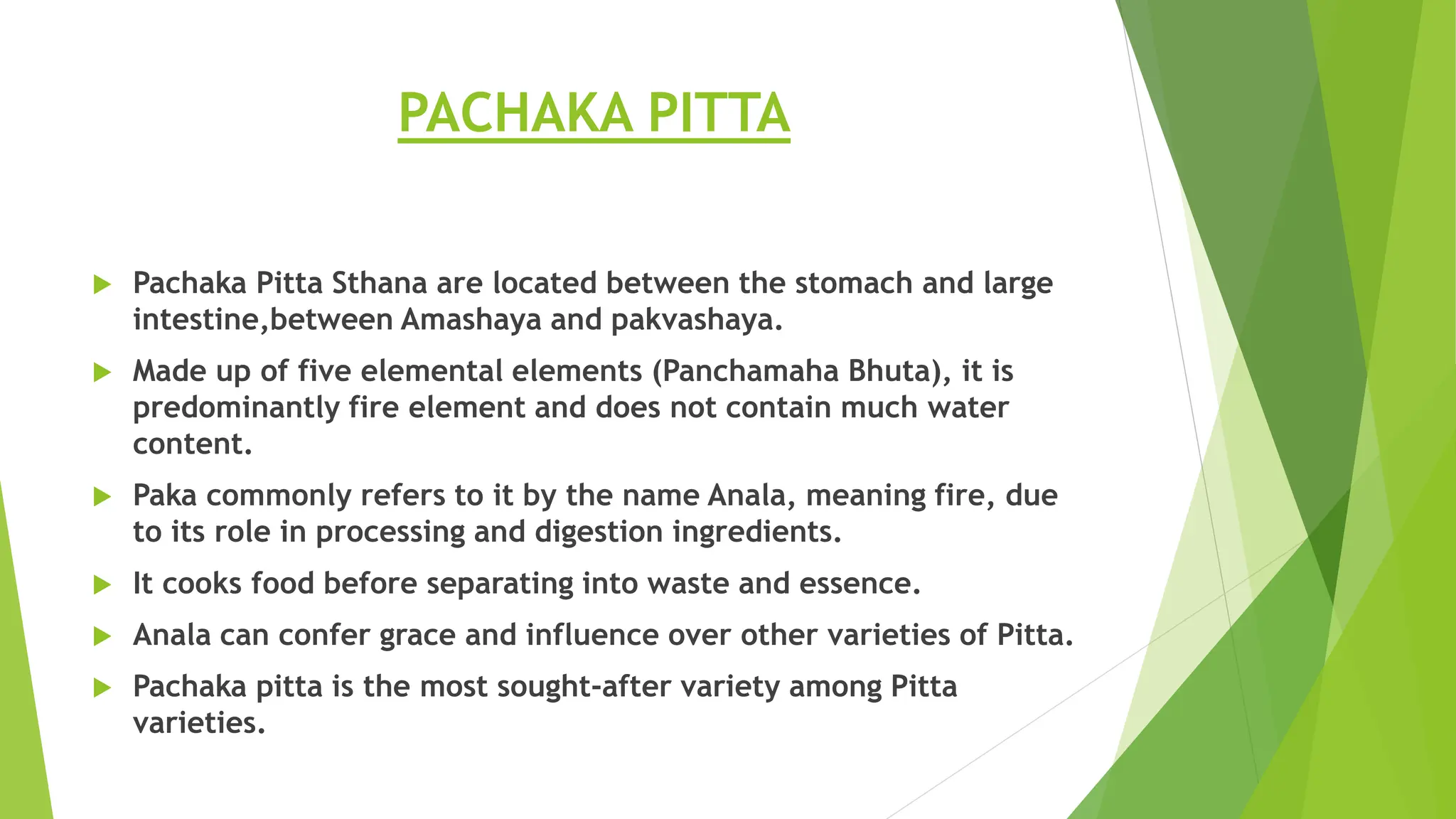 Pitta and kapha dosha types, location and functions. | PPTX
