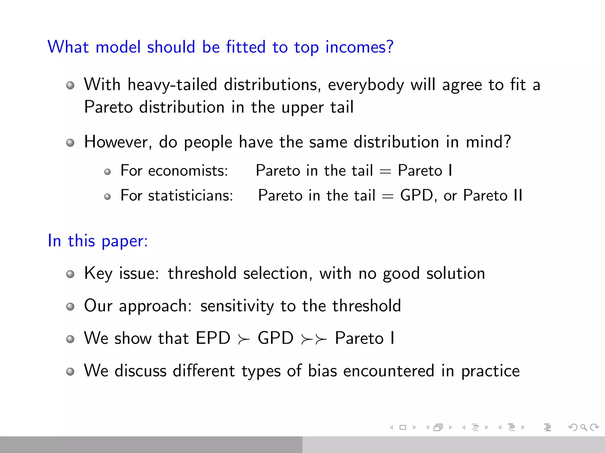 Pareto Models, Slides EQUINEQ | PPT
