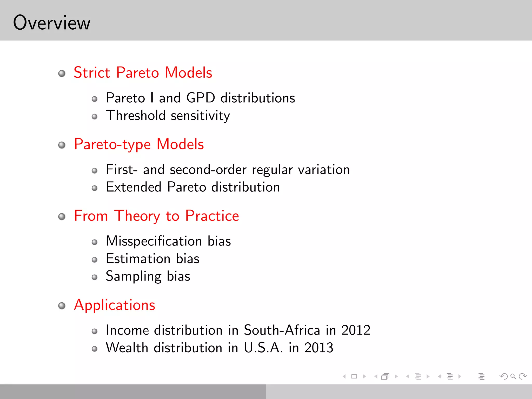 Pareto Models, Slides EQUINEQ | PDF