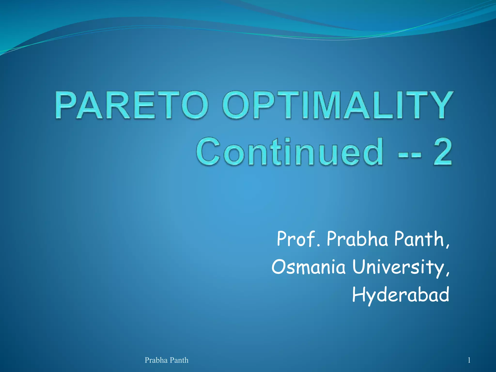 Pareto optimality 2 | PPSX