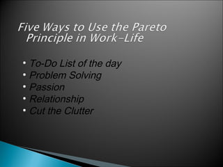 Pareto principle | PPT