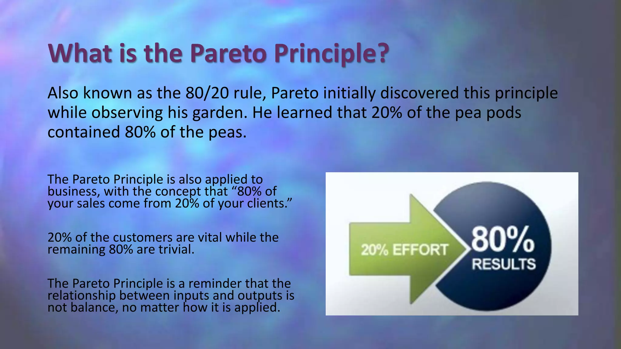 Pareto principle project 2 | PPTX