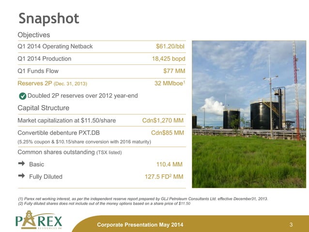 Parex Resources Corporate Presentation May 2014 | PPTX | Commodities ...