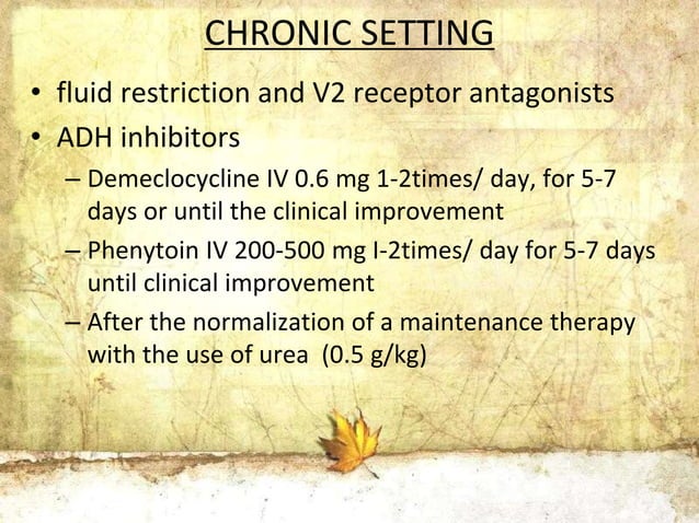 Parhon Syndrome/SIADH