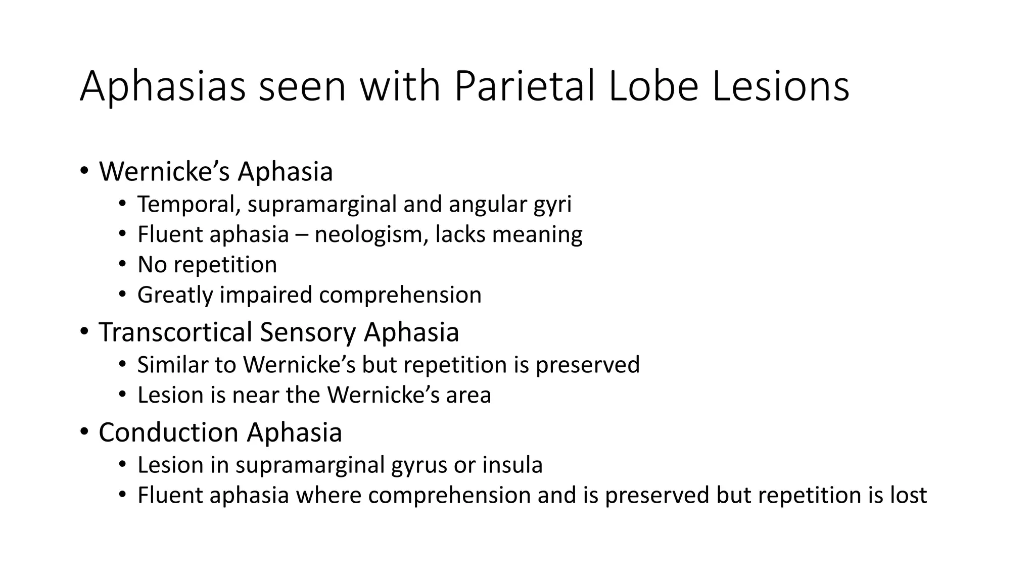 Parietal Lobe SIgns 24_7_18 | PPTX