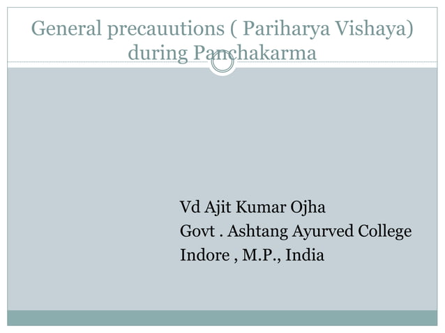 Pariharya vishya | PPT