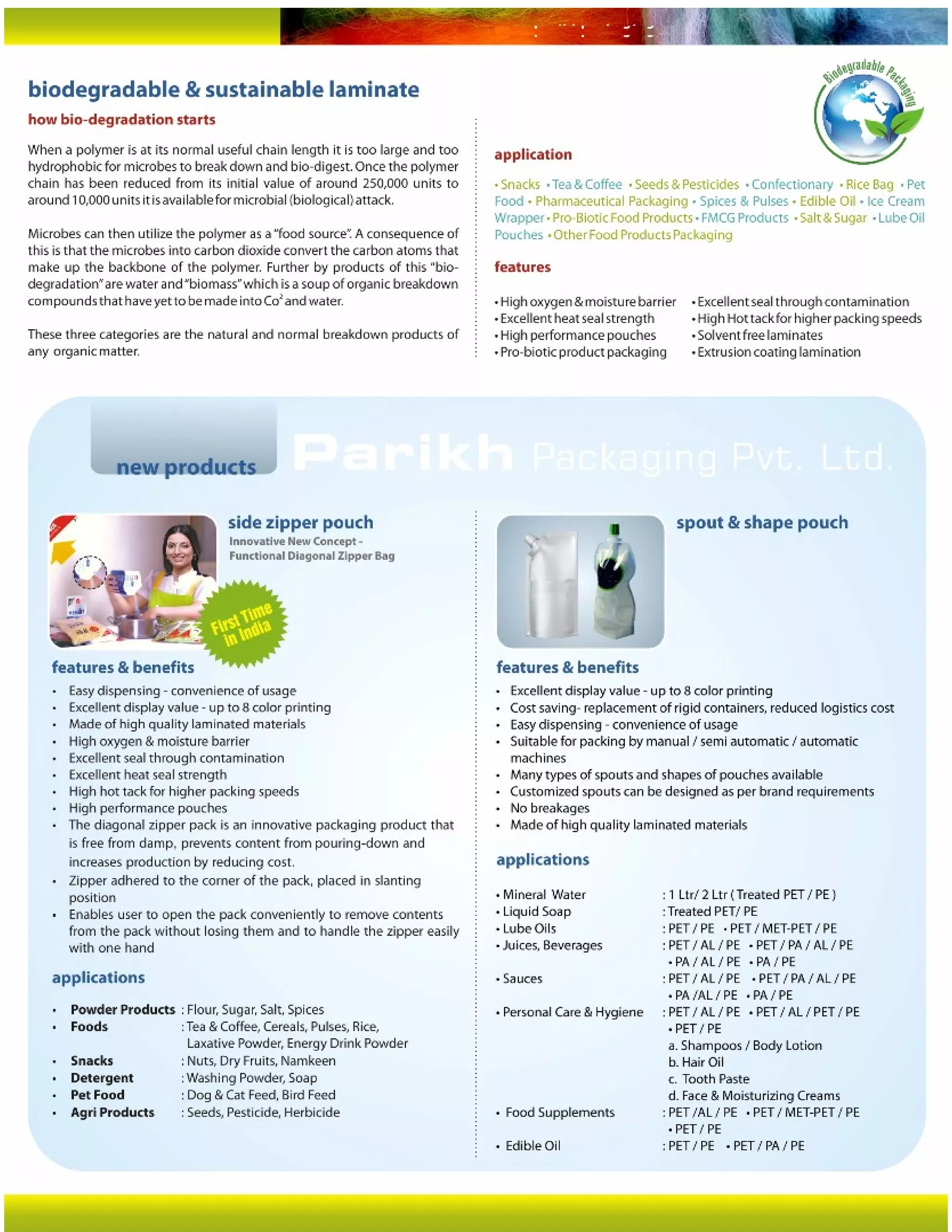 Parikh Packaging Private Ltd., Gujarat, Transparent Retort Pouches | PDF