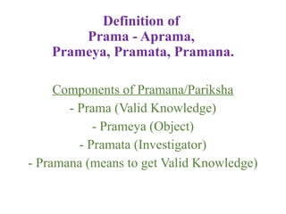 Pariksha.pptx The Ayurvedic Topic Of Padarth Vijyan | PPTX
